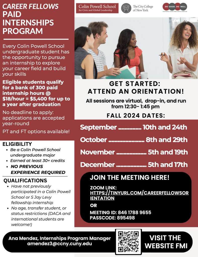 Career Fellows Paid Internships Program - Office of Student Success ...